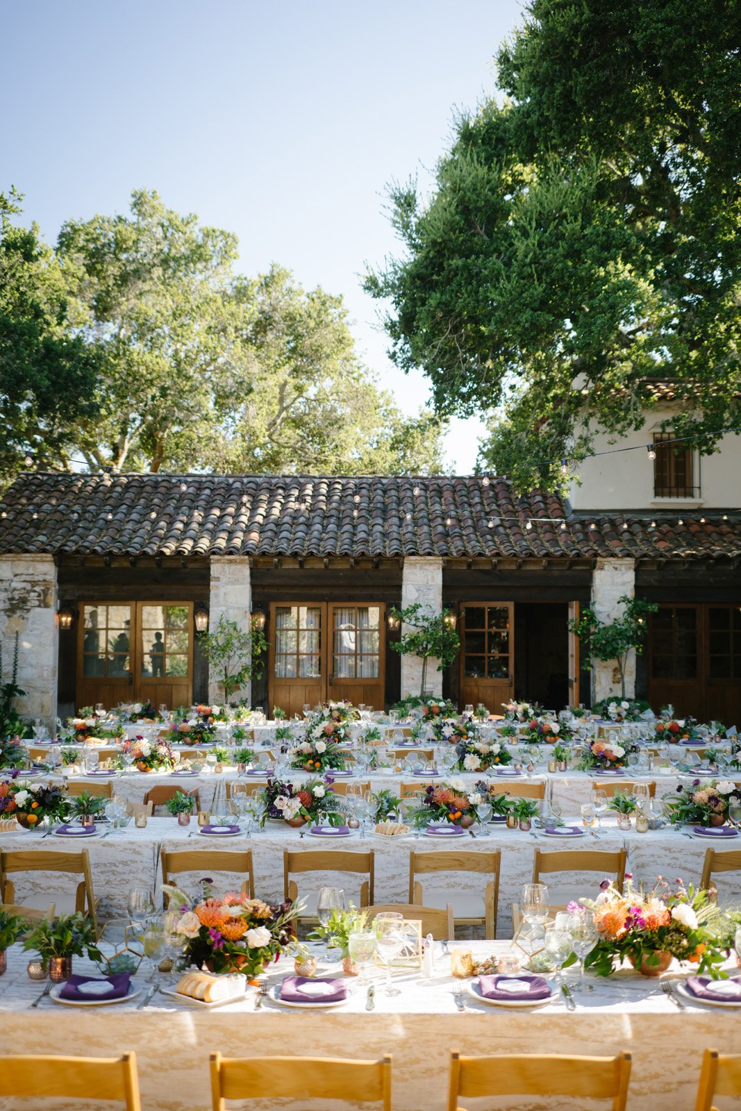 Reception in Ranch Courtyard