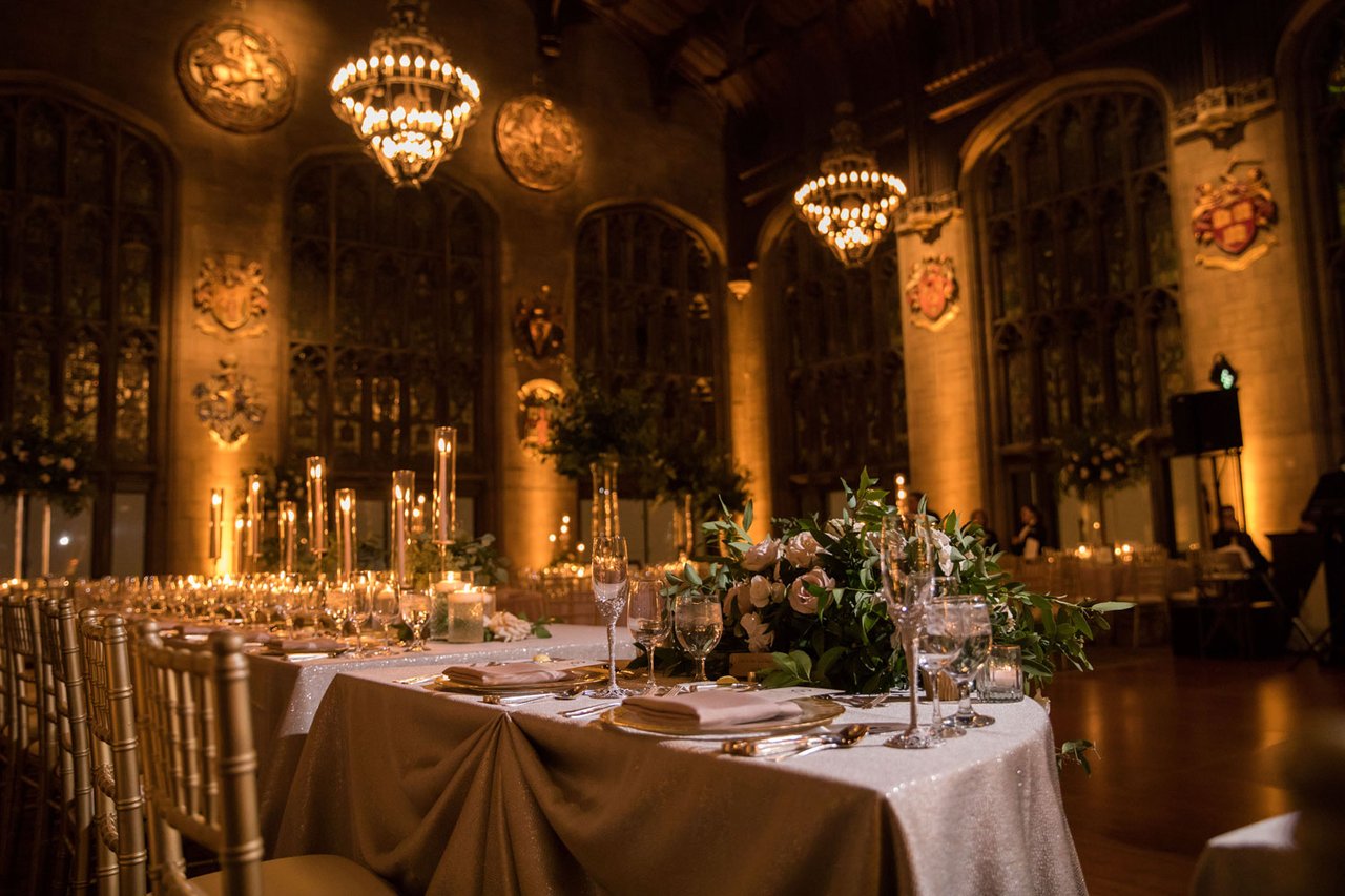 Sweetheart Table in Gothic Hall