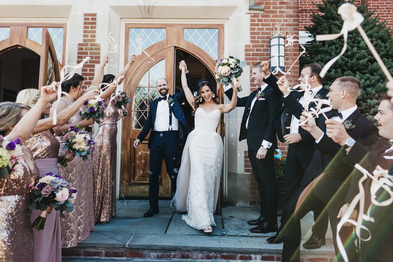 Church Exit with Streamers