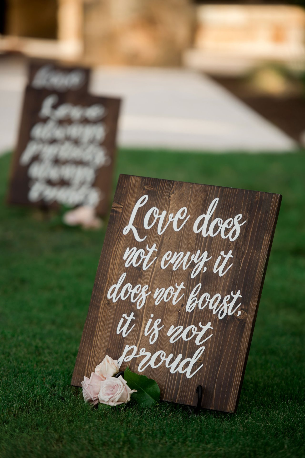 Love Quote on Wooden Sign
