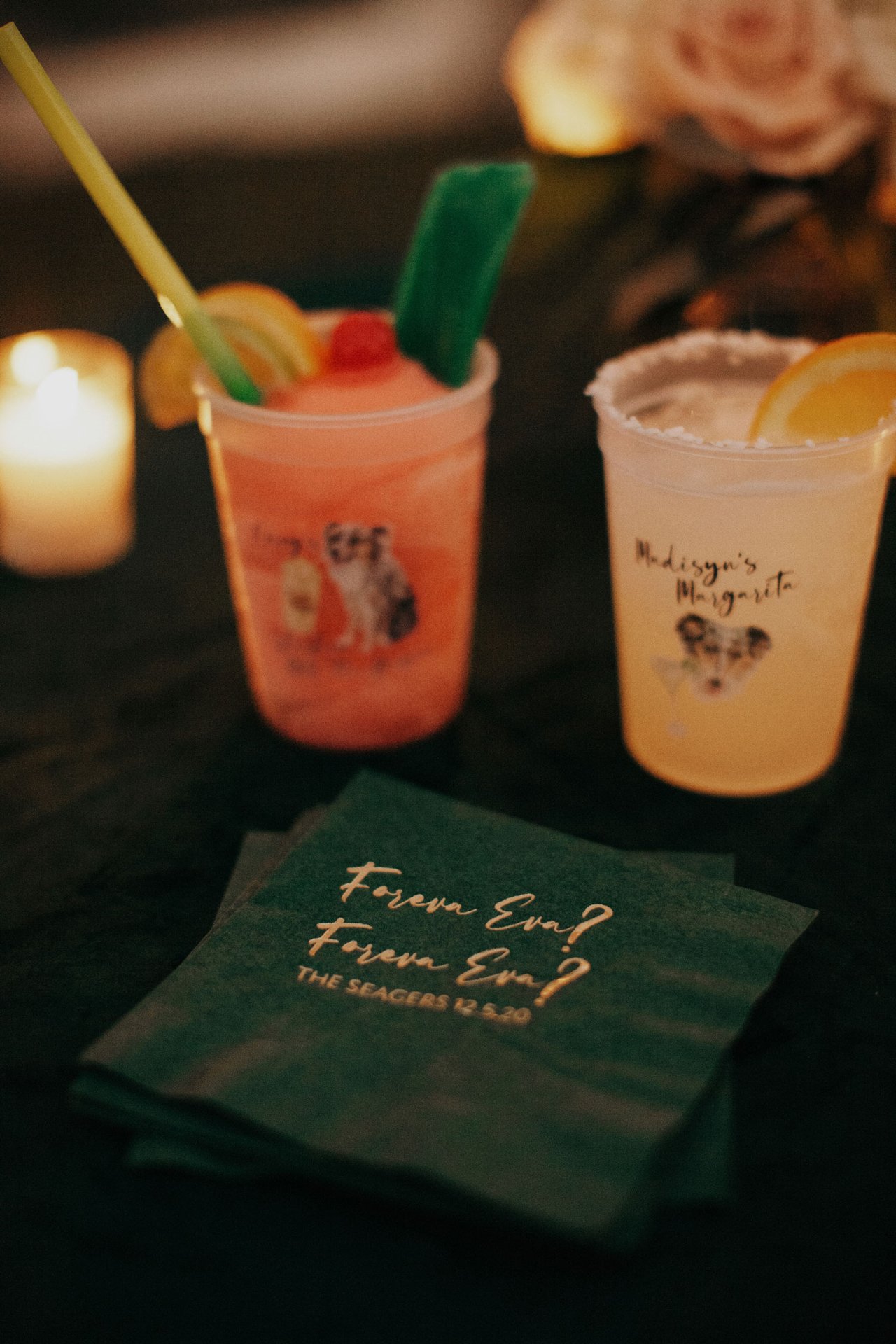 Signature Cocktails in Custom Cups