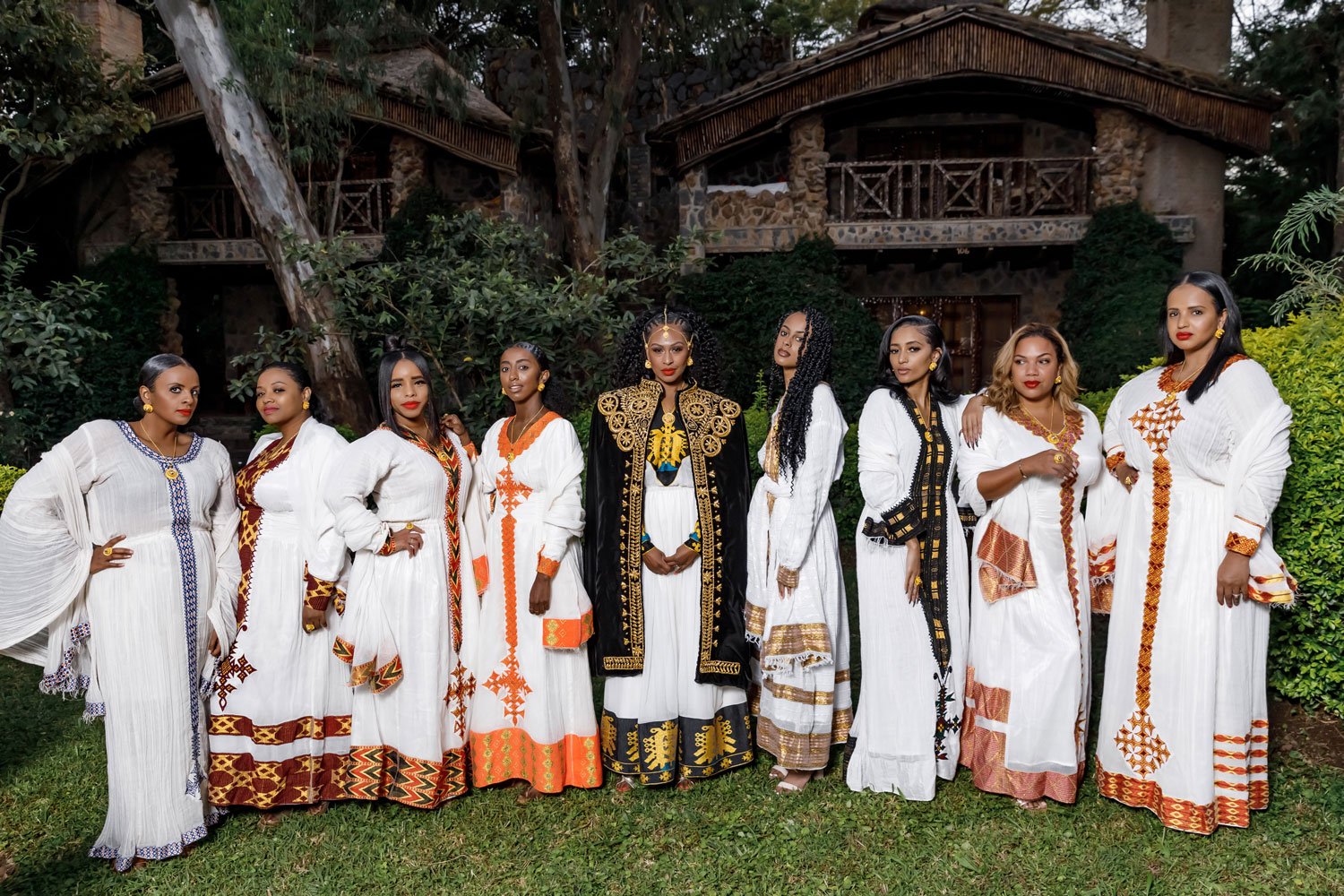 Bride & Bridesmaids in Traditional Attire