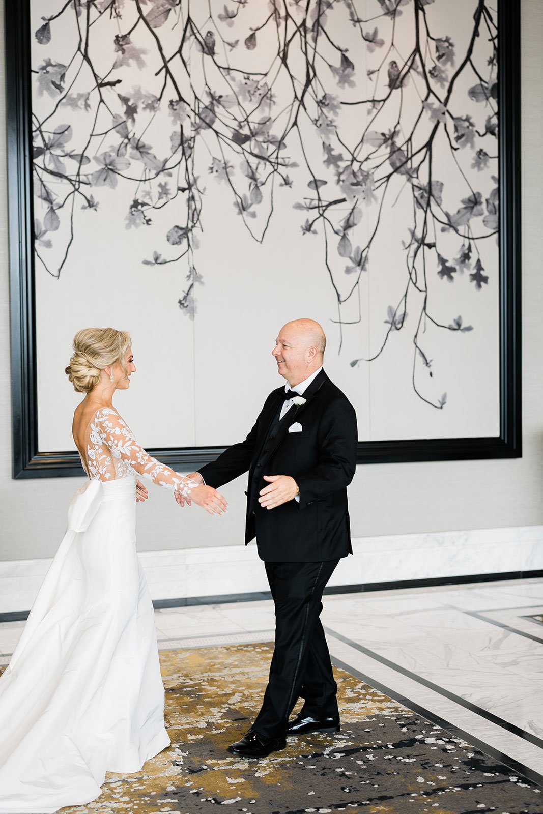 First Look with Father of the Bride