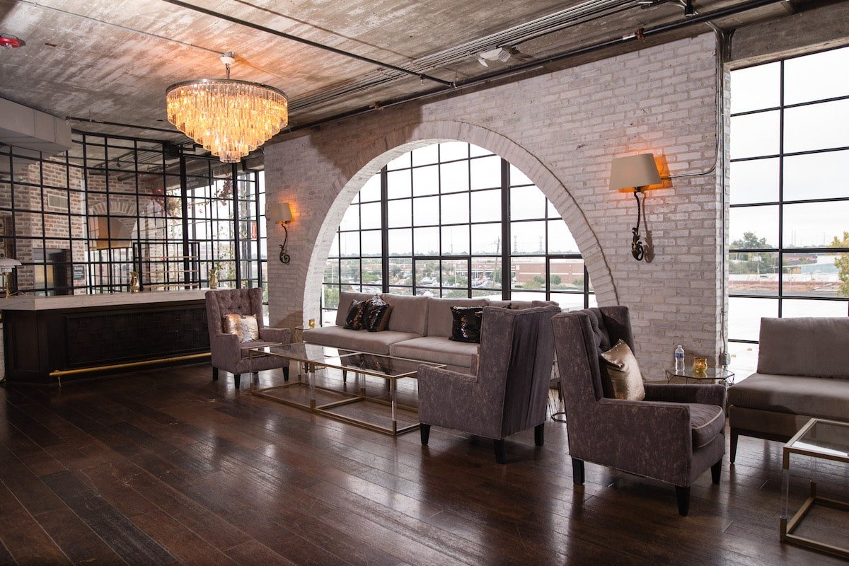 Seating Area at Loft-Style Wedding Venue