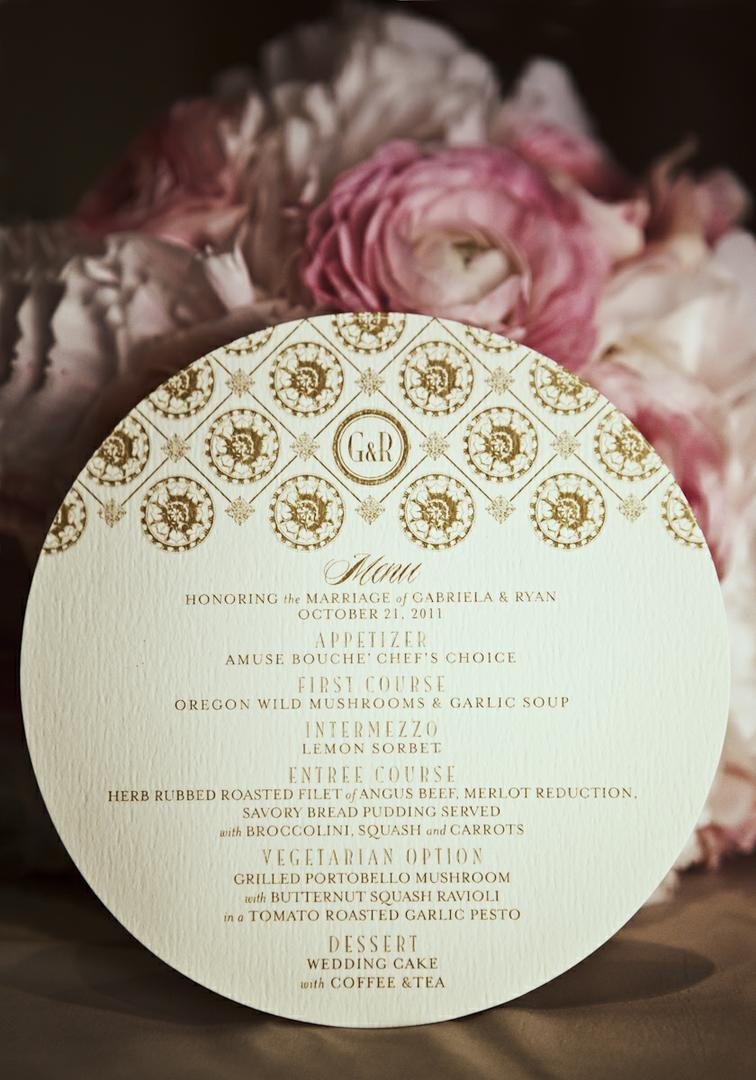 Round Menu Card