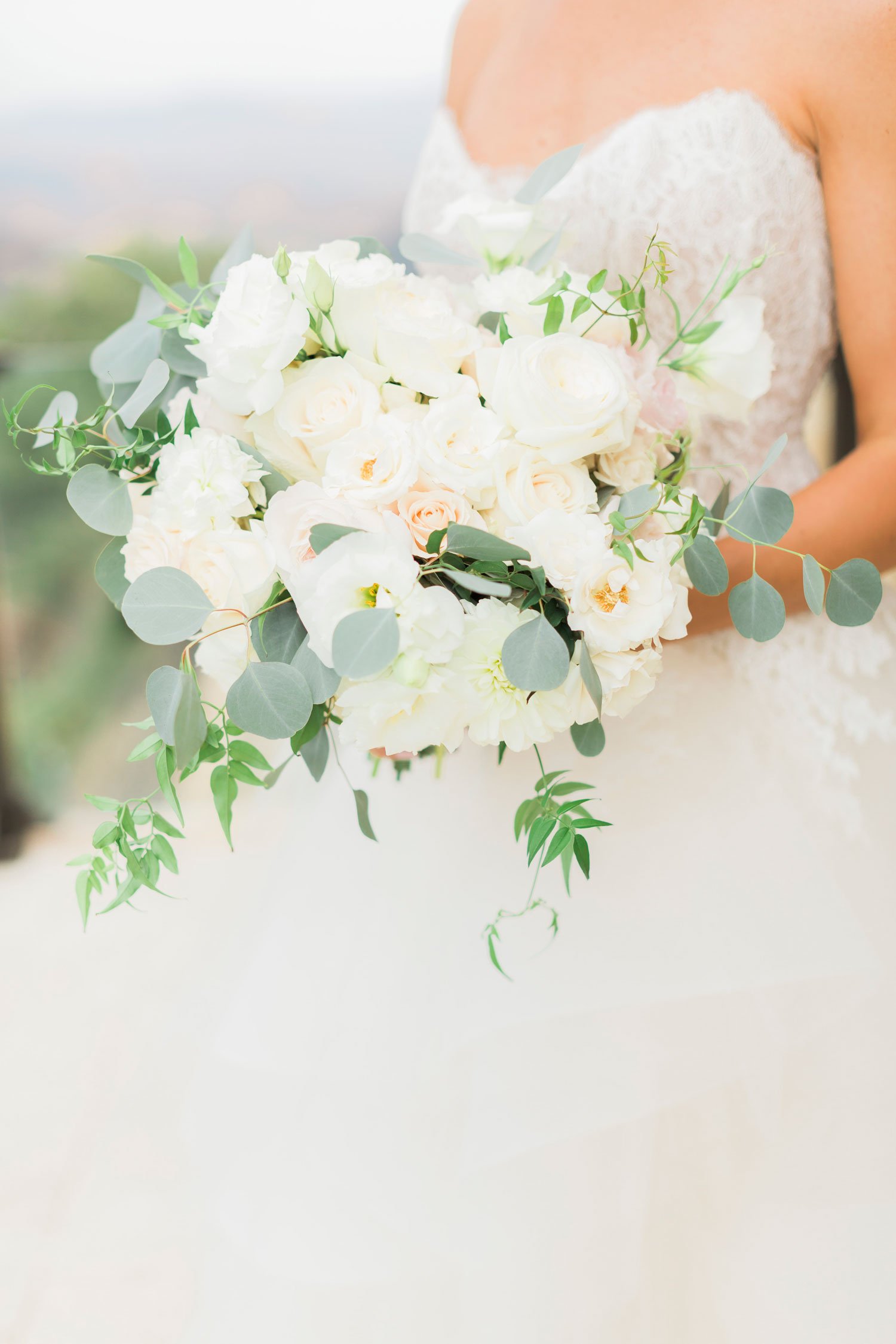 Light-Colored Bouquet with Greenery