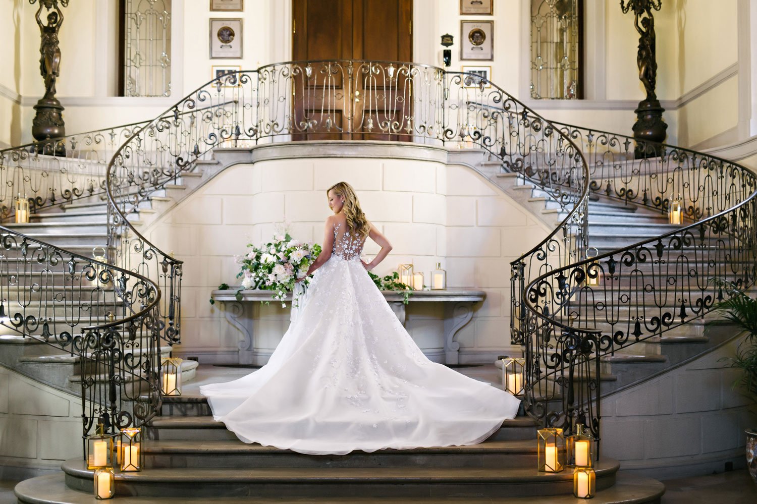 Bride on Grand Staircase