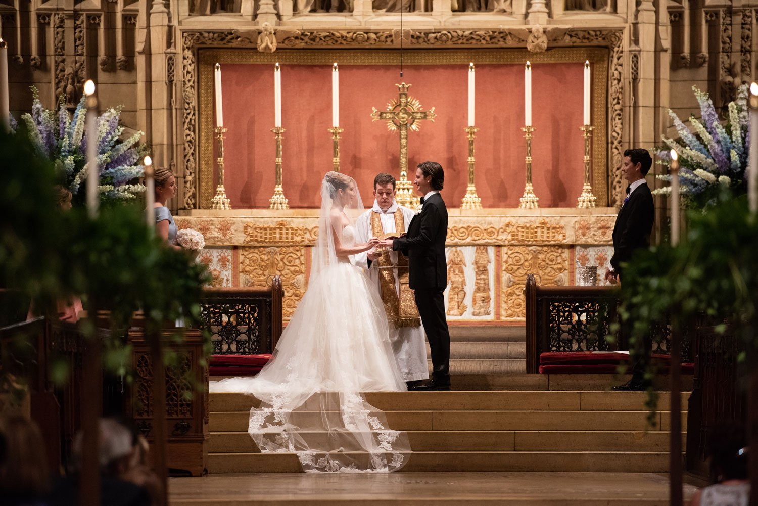 Vow Exchange During Traditional Ceremony