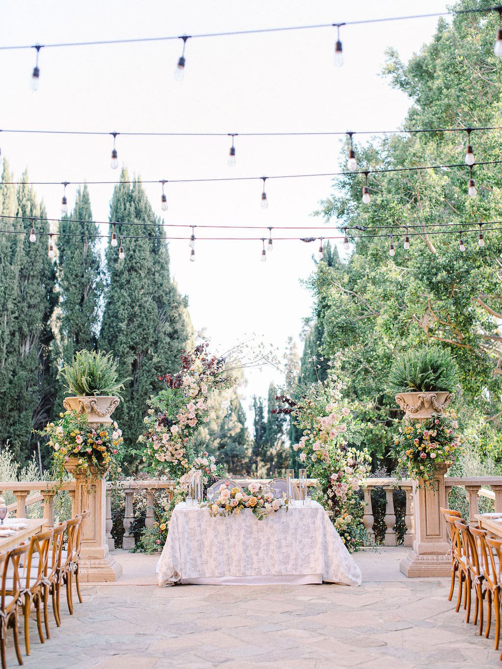 Outdoor Wedding Reception Sweetheart Table