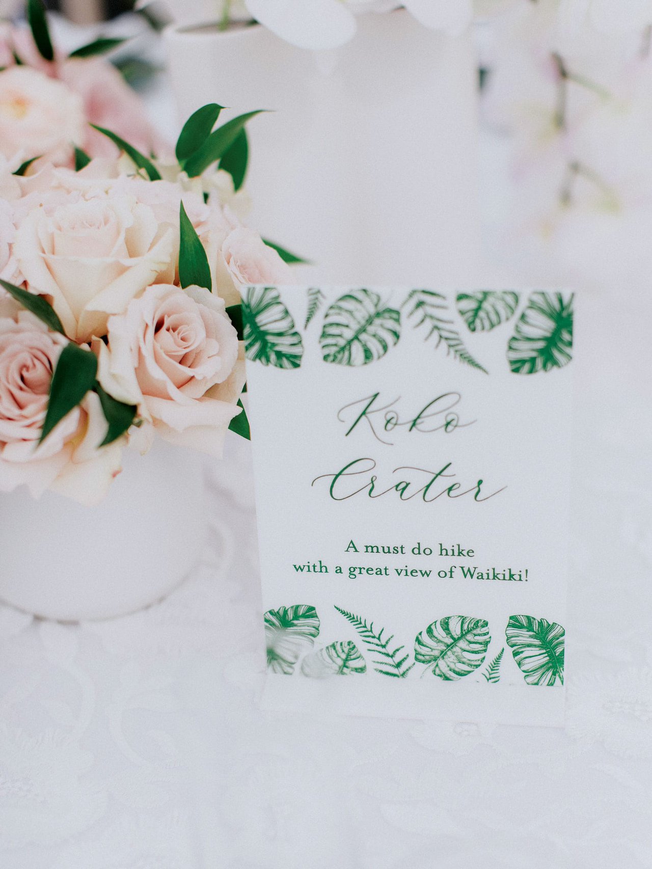 Koko Crater Tropical Wedding Table Name