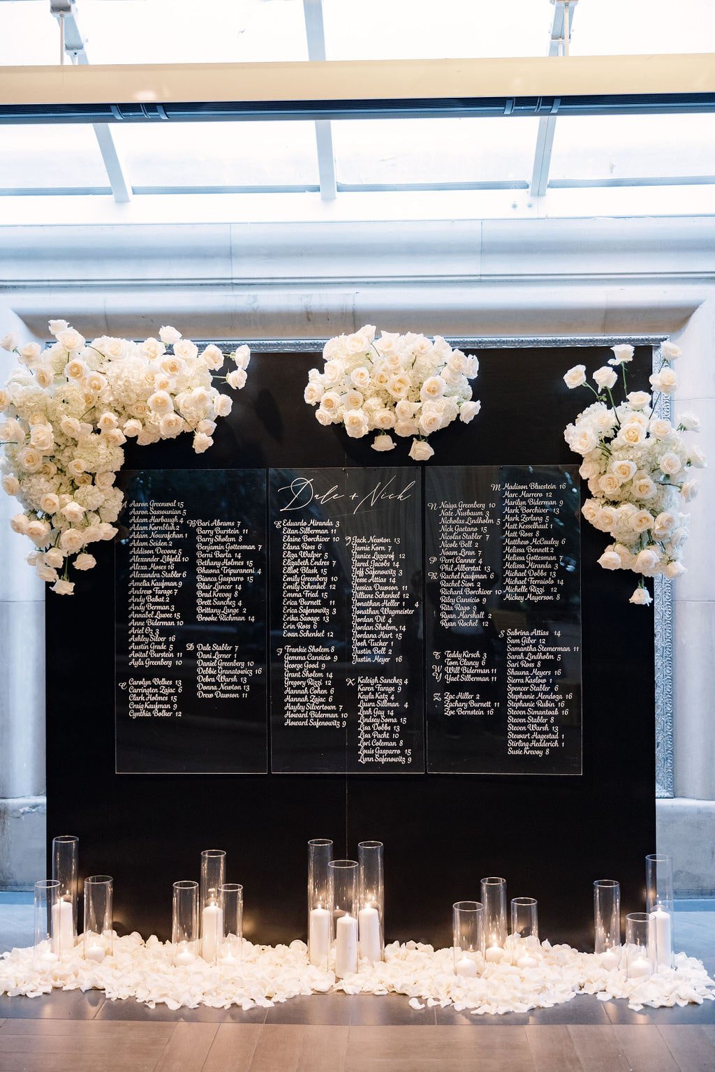 Acrylic Wedding Seating Chart Display