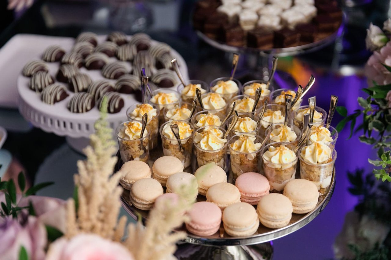 Dessert Table with Macarons & More