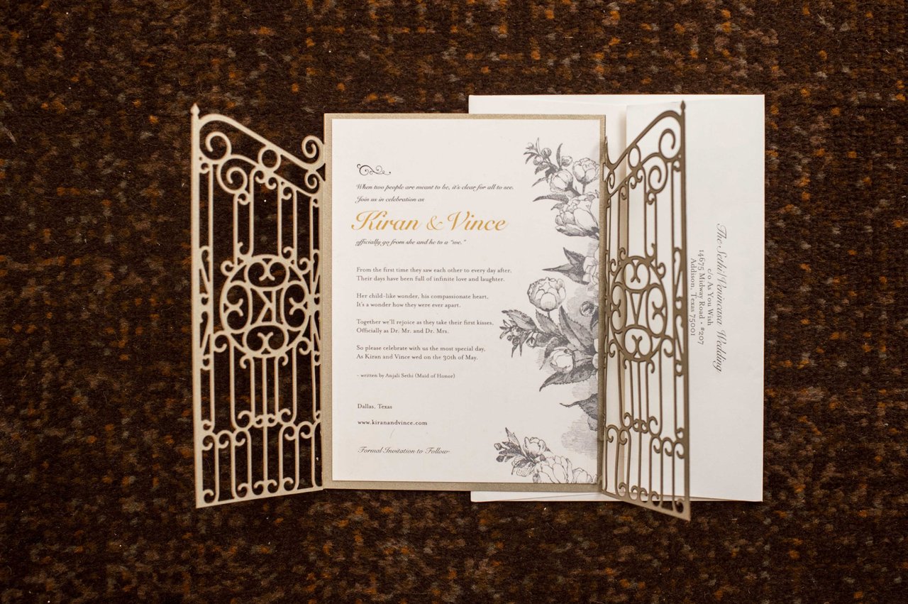 Enchanting Invitation with Gate Detail