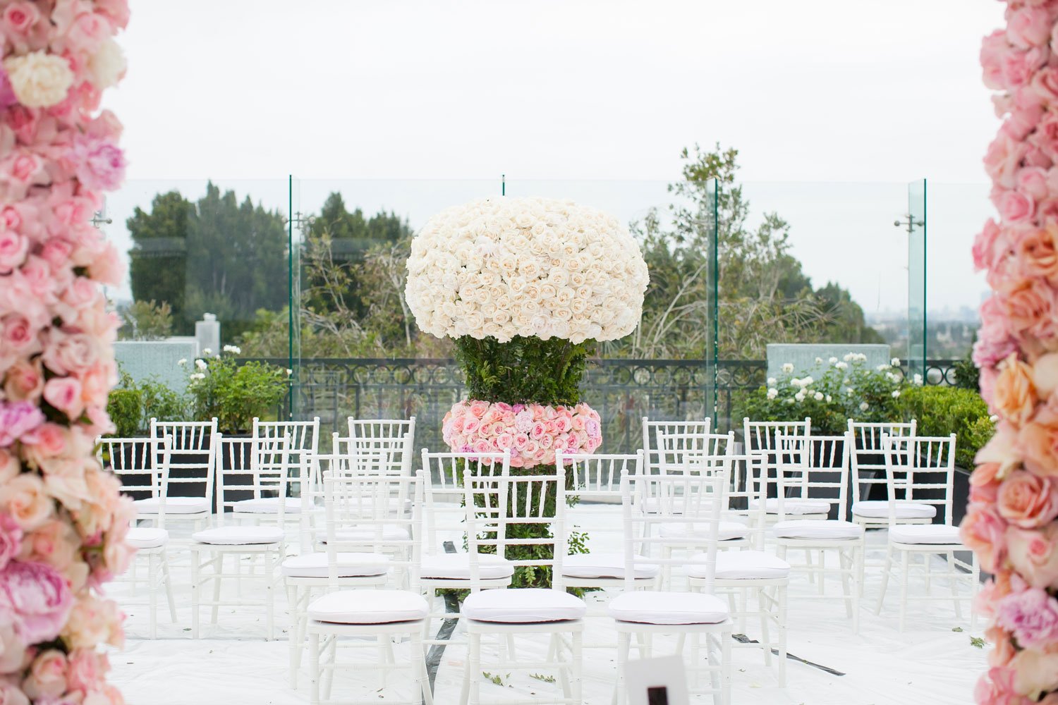 White Ceremony Seating by Arrangement