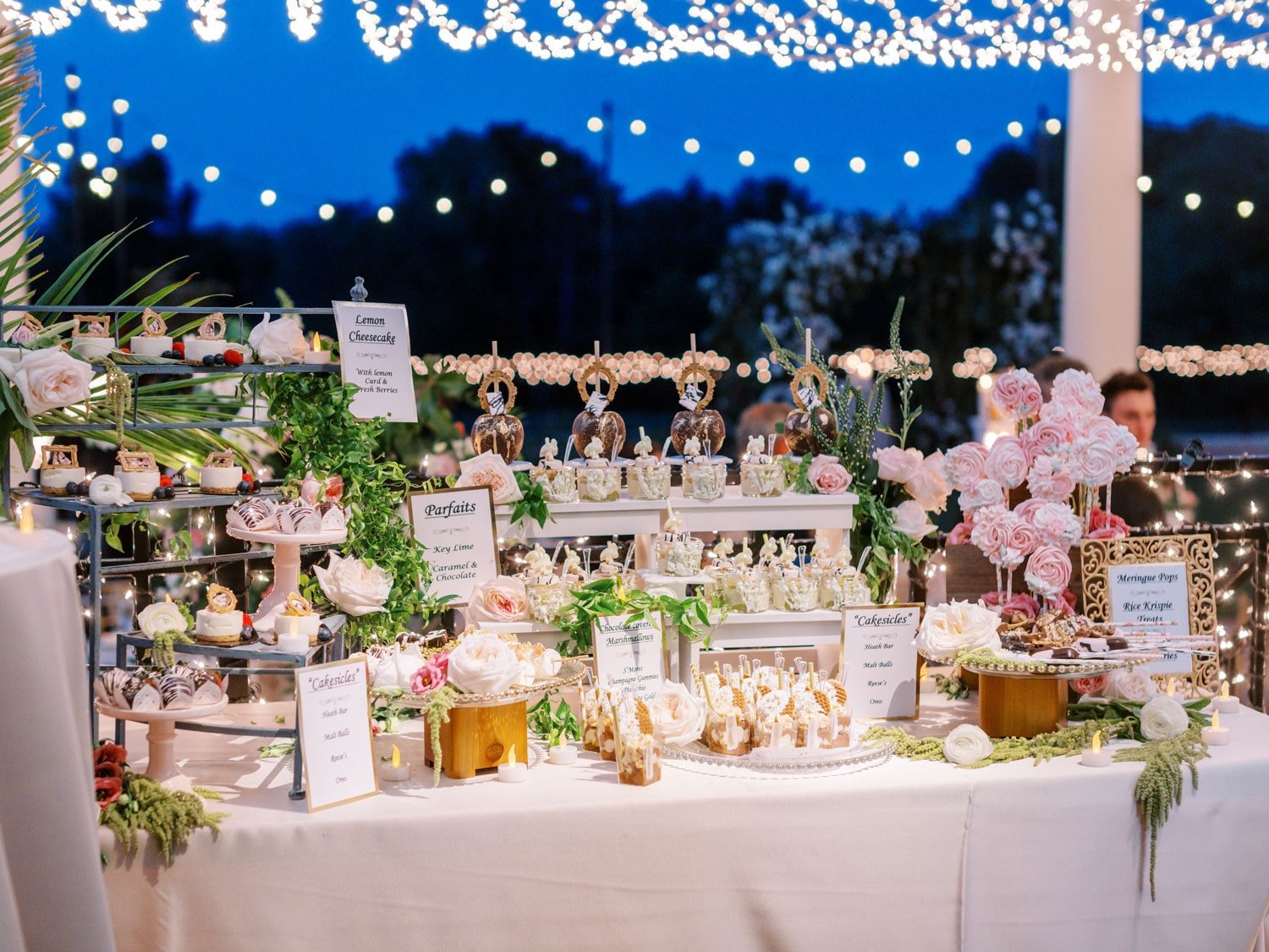 Extensive Dessert Table at Wedding Reception