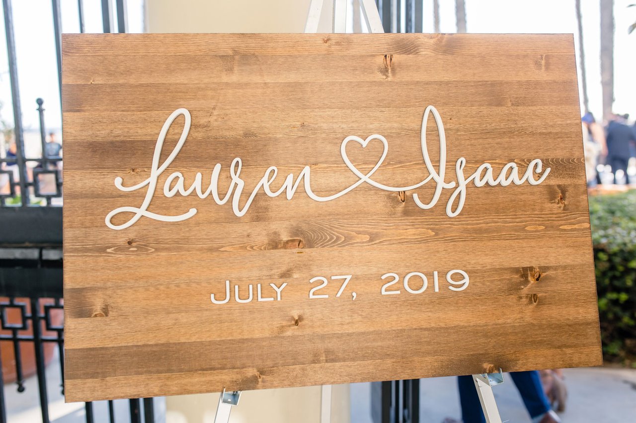 Wood Sign for Beach Wedding Ceremony