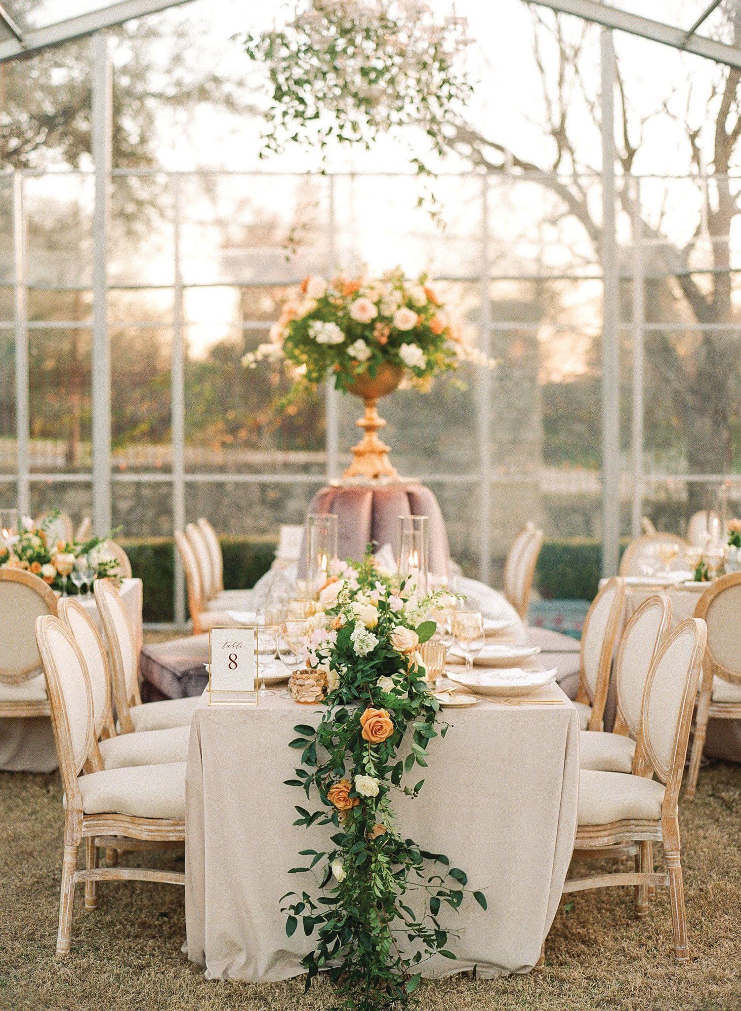 European-Inspired Reception Under Clear Tent