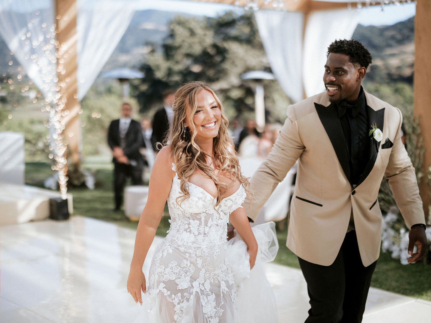 Rachel & Sebastian Joseph-Day at Wedding Reception