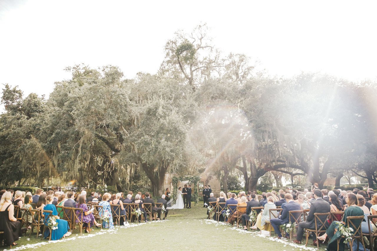 Wedding Ceremony Under Live Oak Trees