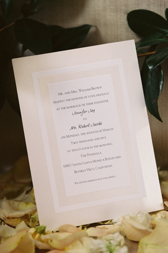 Ivory Invitation Card