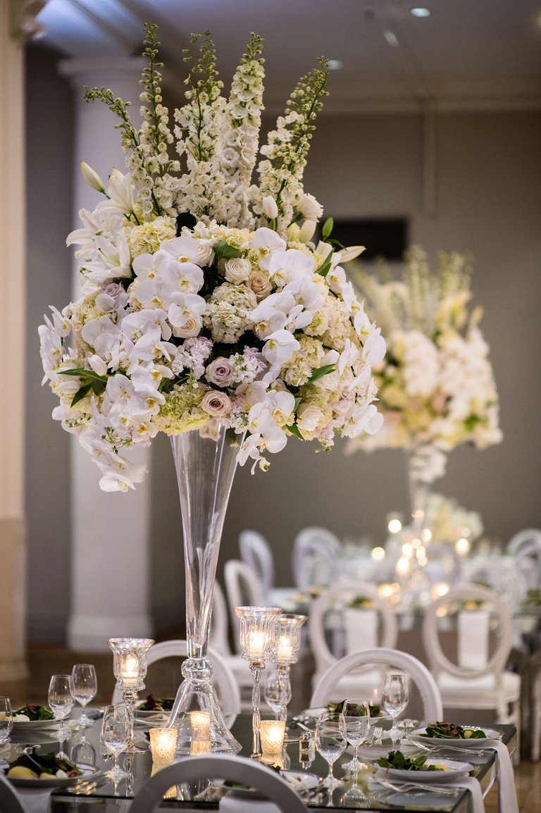 Tall Centerpiece with Lilies & Orchids