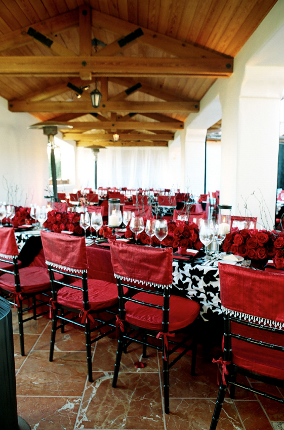 Red Wedding Reception Seating