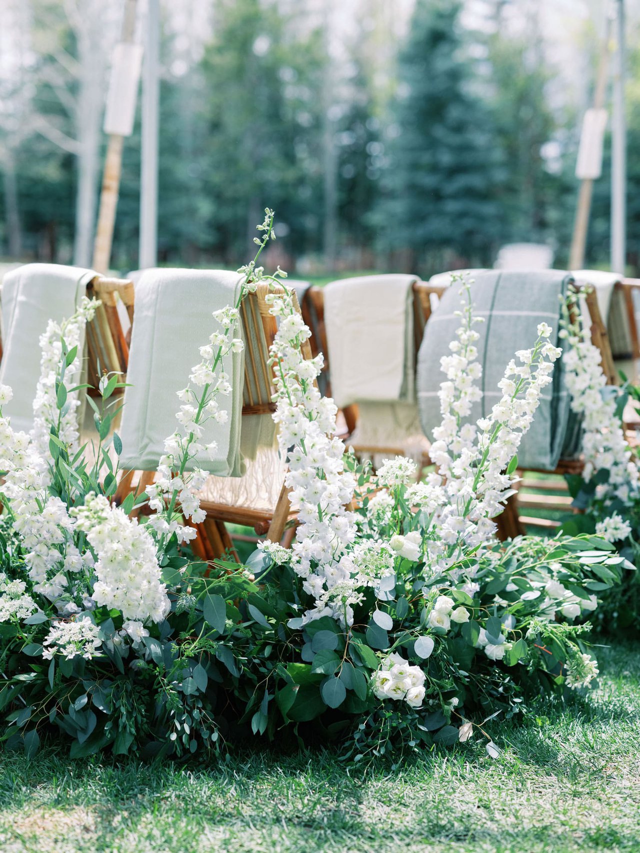 White Florals & Greenery at Ceremony - Sara Judith Events