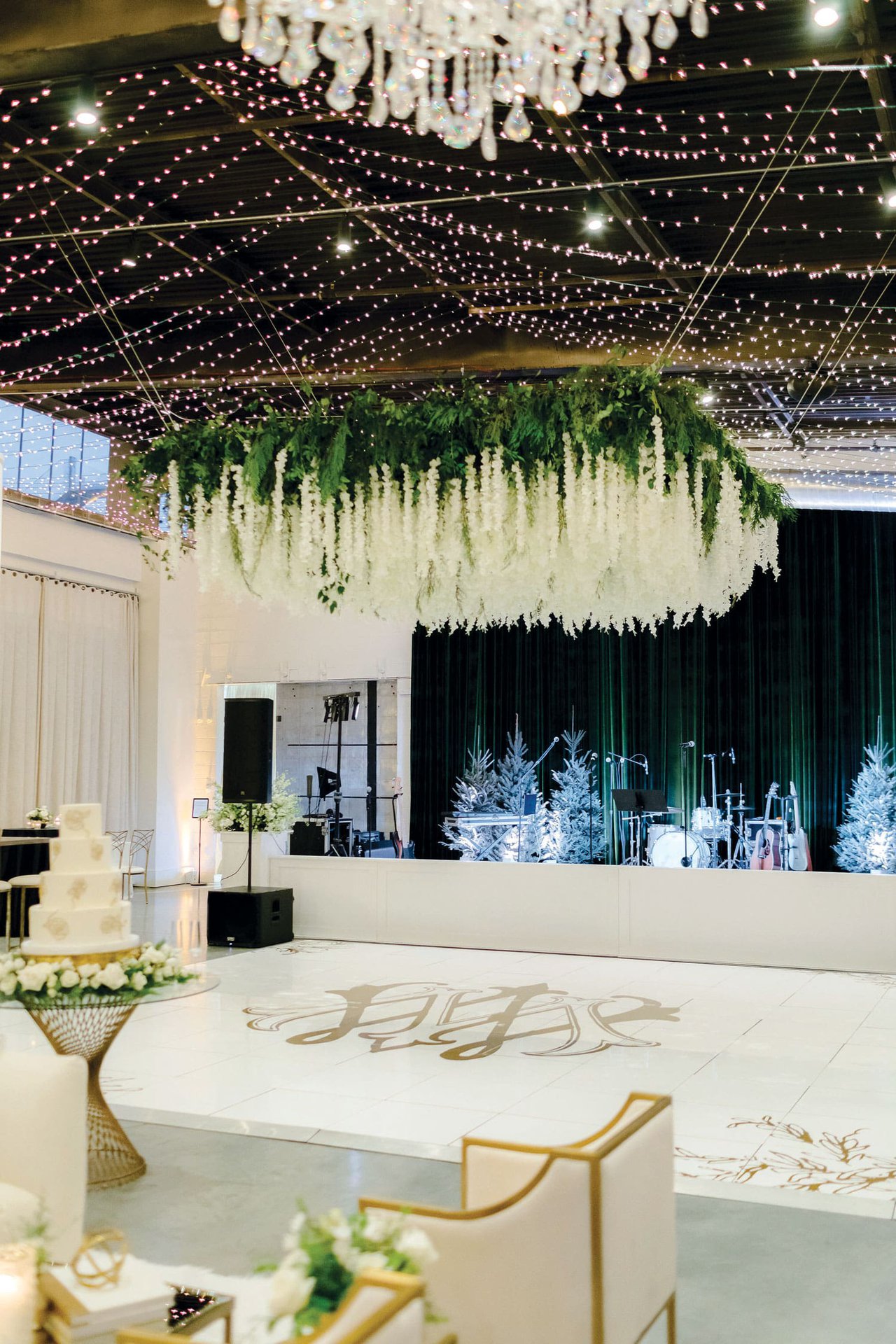 Ceiling Installation Over Monogram Dance Floor