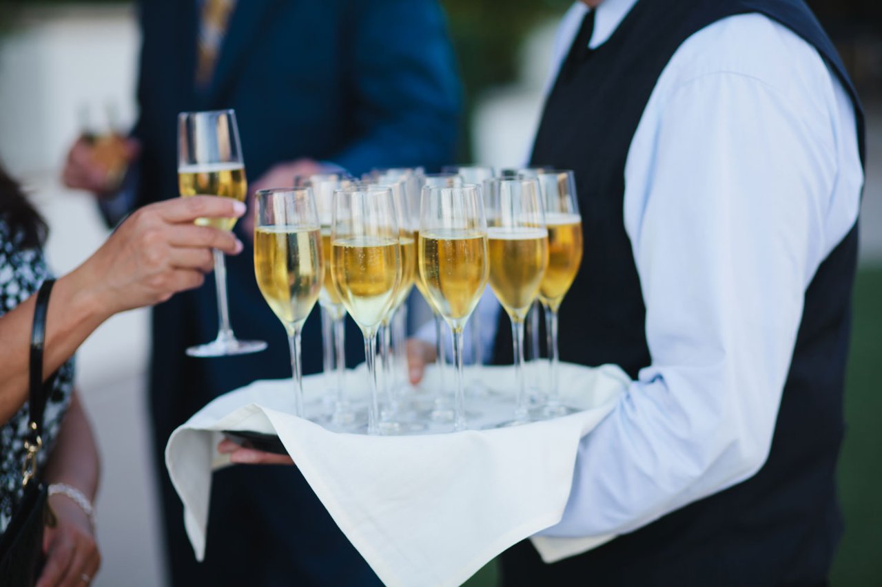 Tray-Passed Champagne at Cocktail Hour