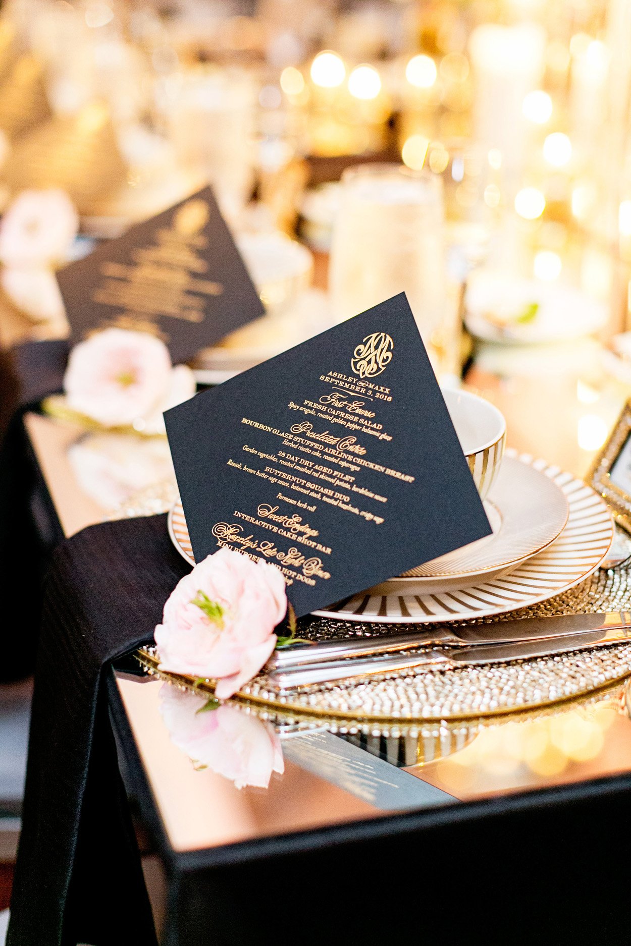 Square Menus with Blossom