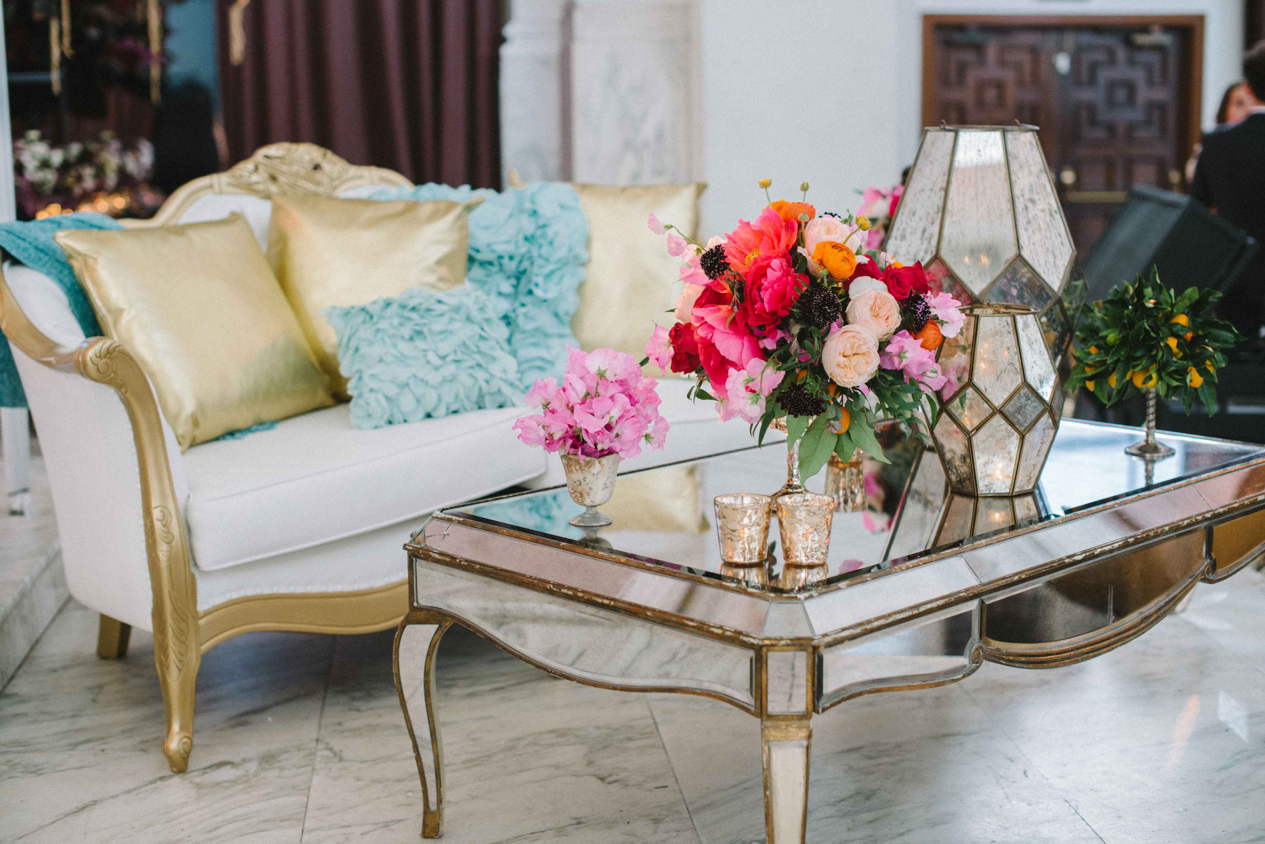 Lounge Area with Bold Color Concept