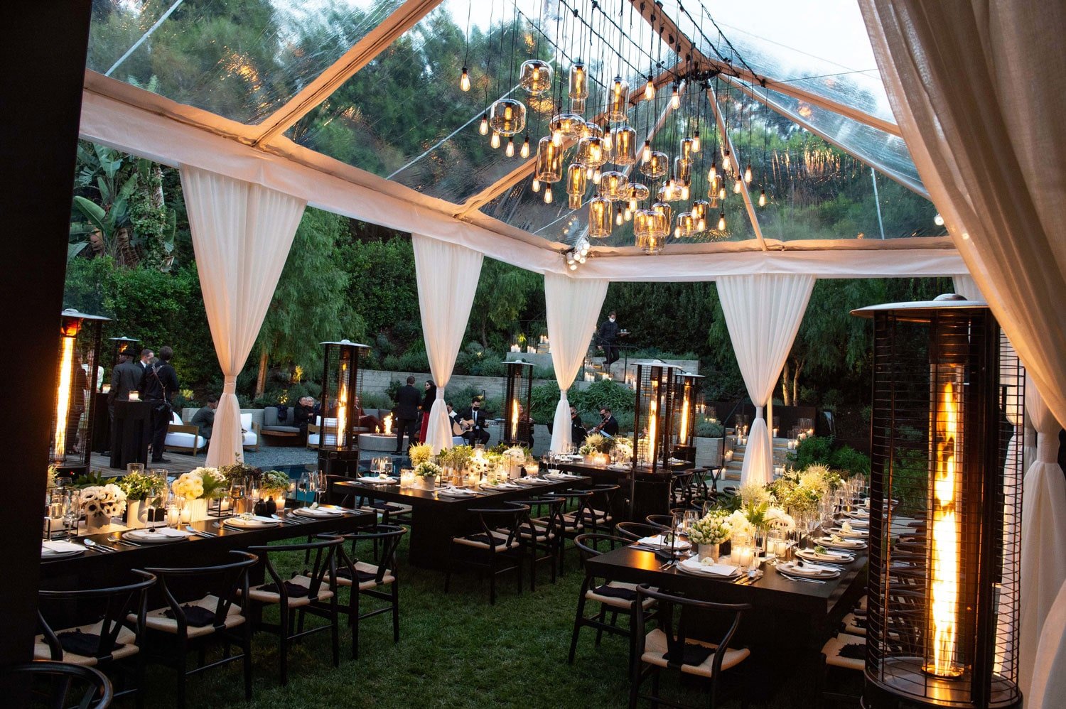 Intimate Wedding Under Clear Tent