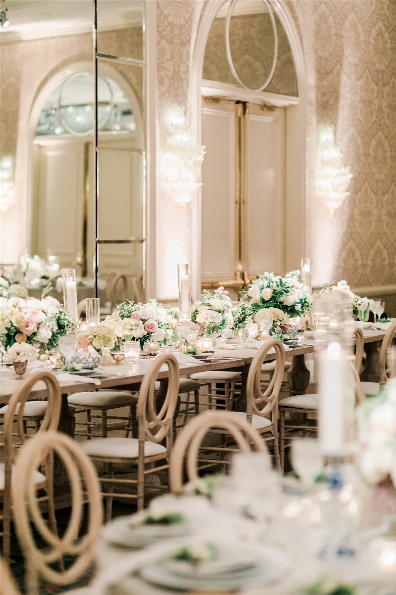 Mirror & Gold Details at Garden Reception