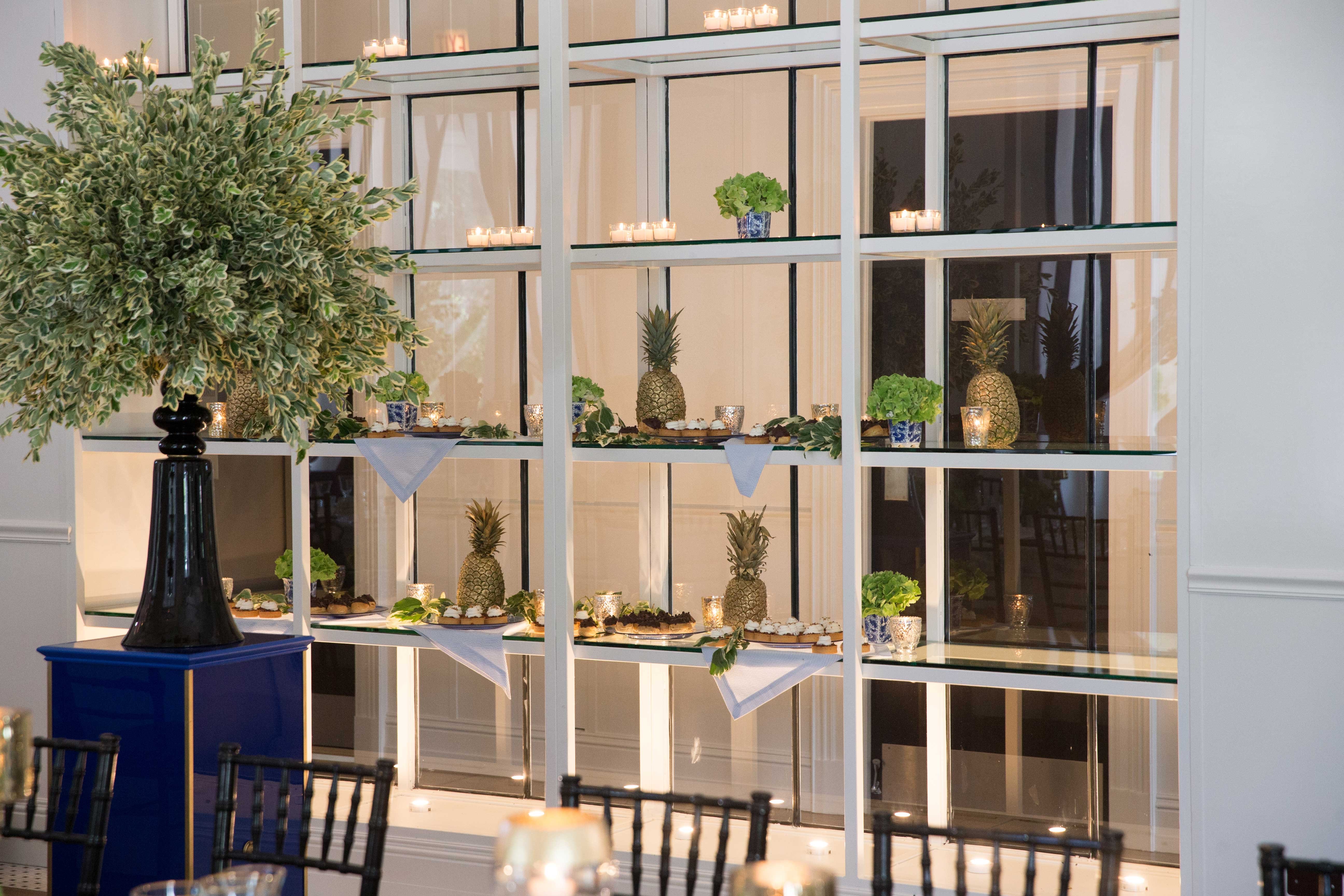 Glass-Shelf Dessert Display