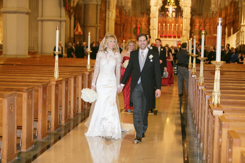 Blissful Couple Lead Recessional