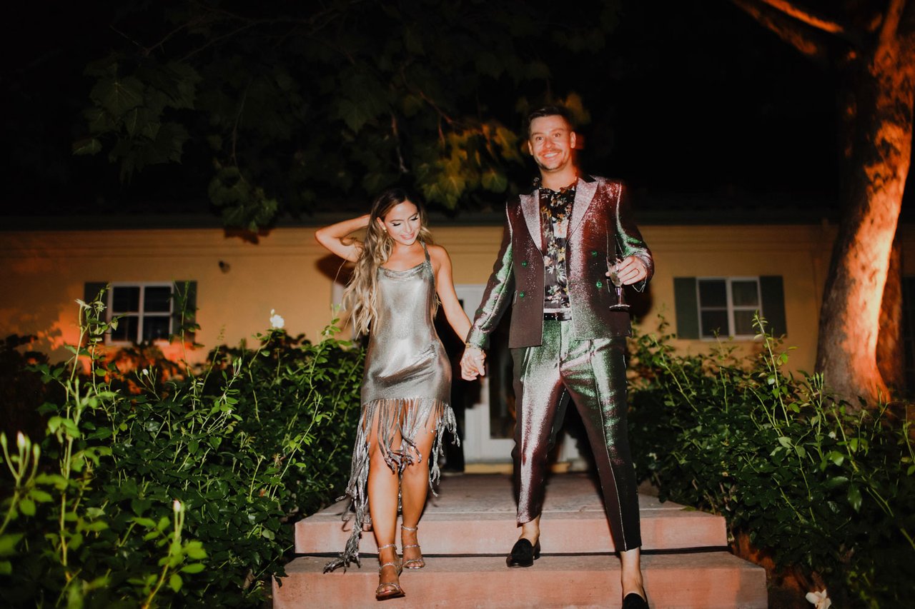 Bride & Groom in After-Party Looks