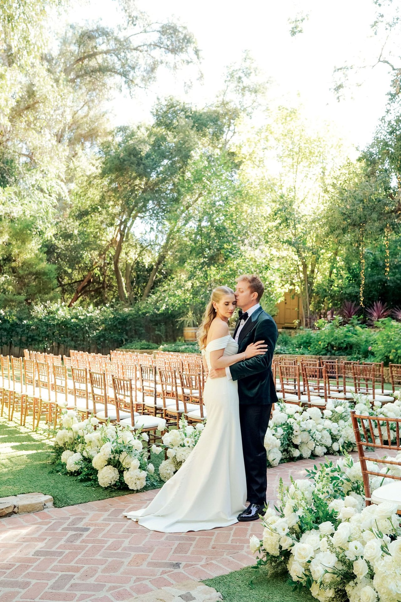 Wedding Portrait in Outdoor Ceremony Setting