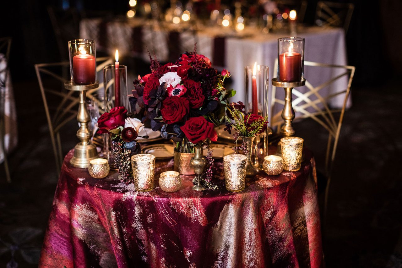 Fall Wedding Sweetheart Table