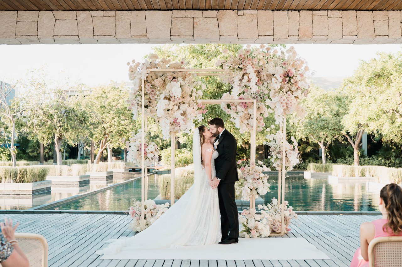Romantic Poolside Ceremony - Mango Weddings and Events