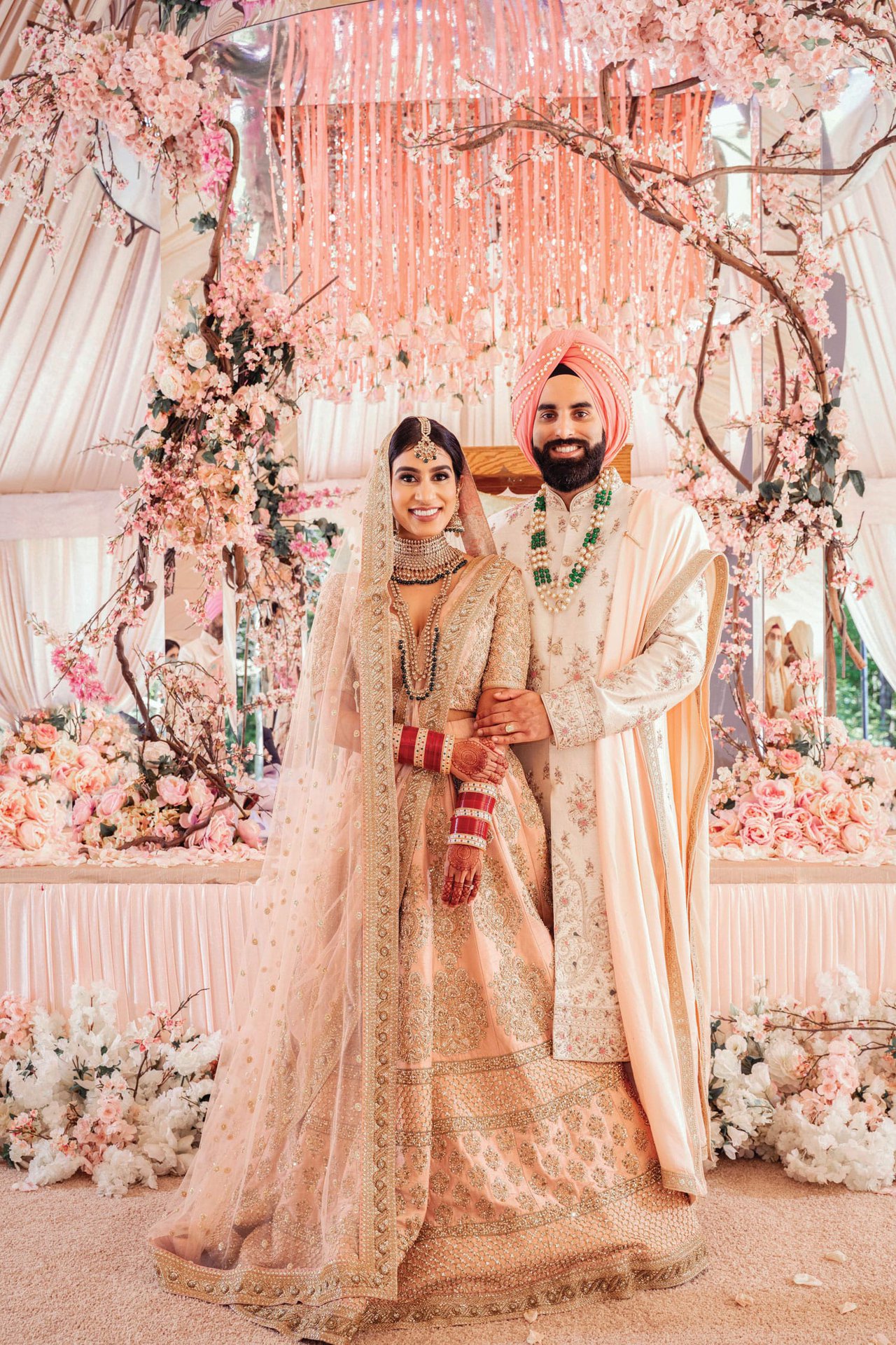 Bride & Groom in Traditional Wedding Attire