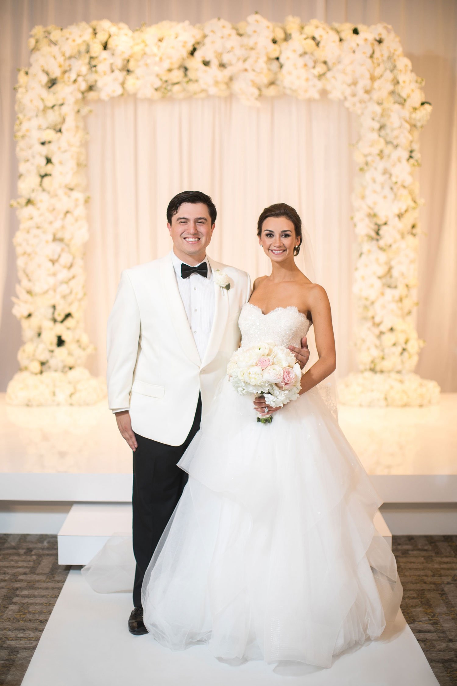 Bride & Groom at Ballroom Ceremony