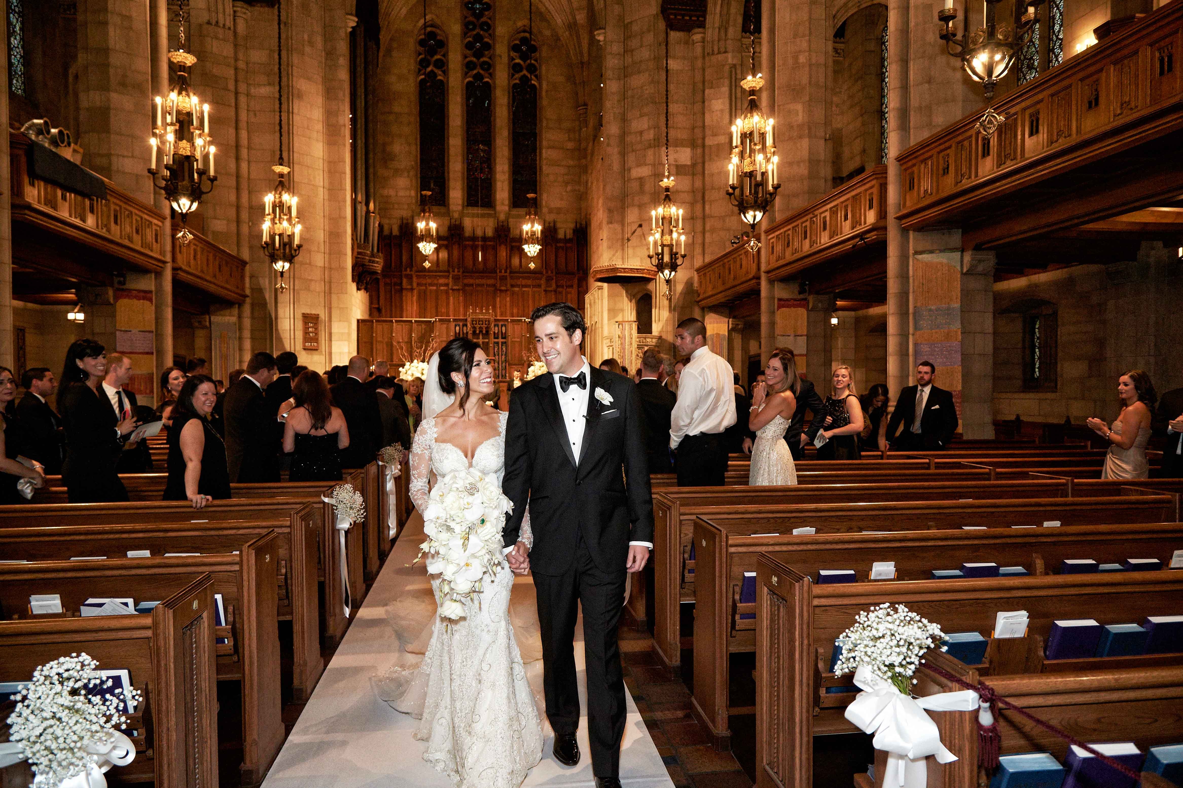 Couple in Gothic Revival Church