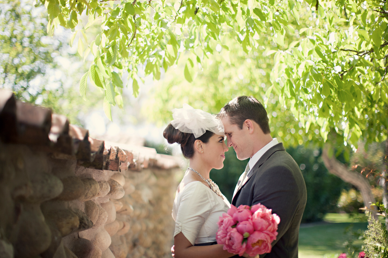 Vintage-Inspired Bride and Groom