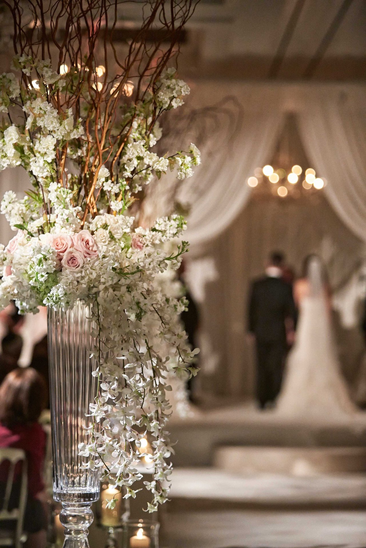 Glass Vase with Rustic Arrangement