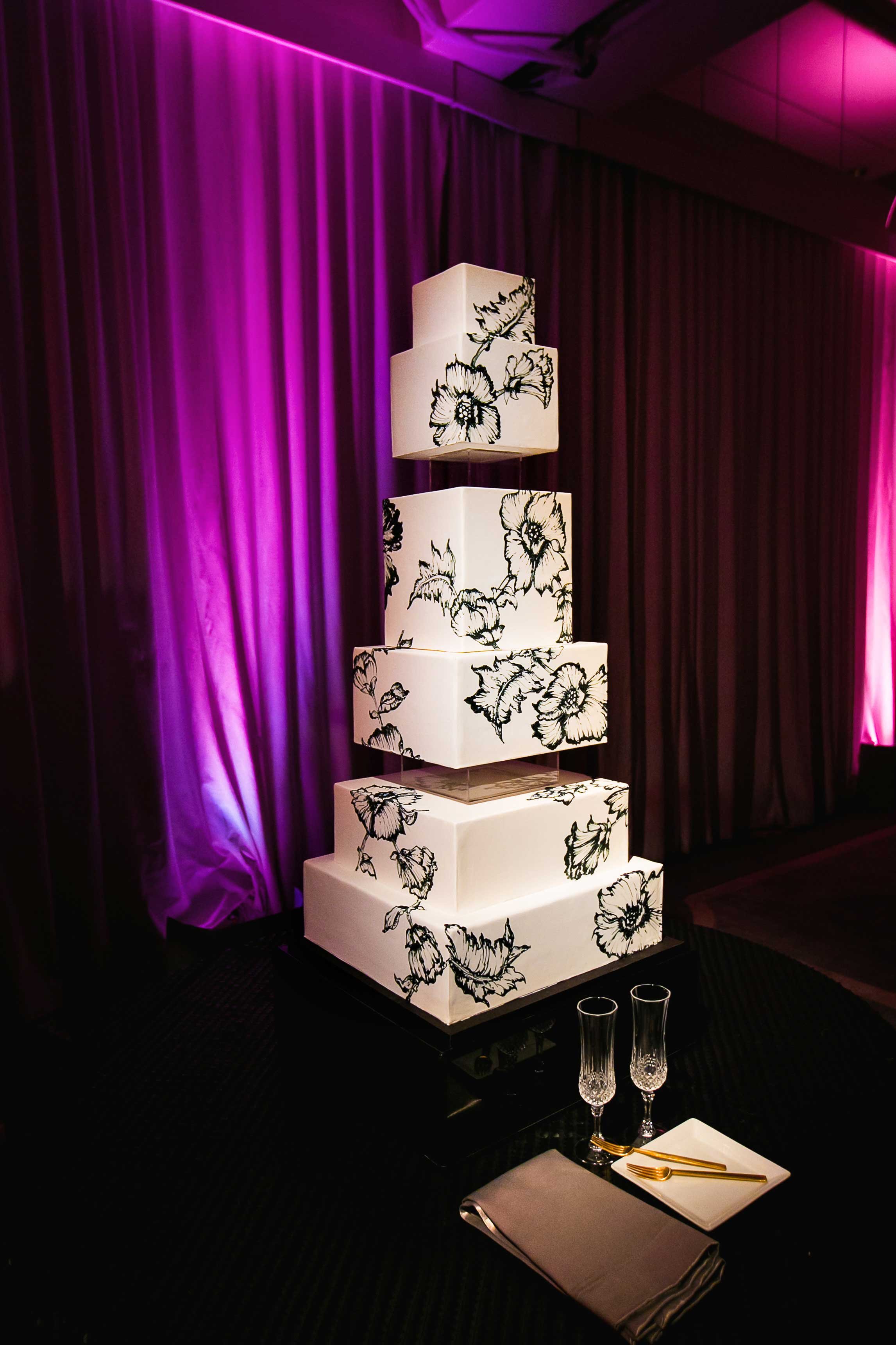 Square Wedding Cake