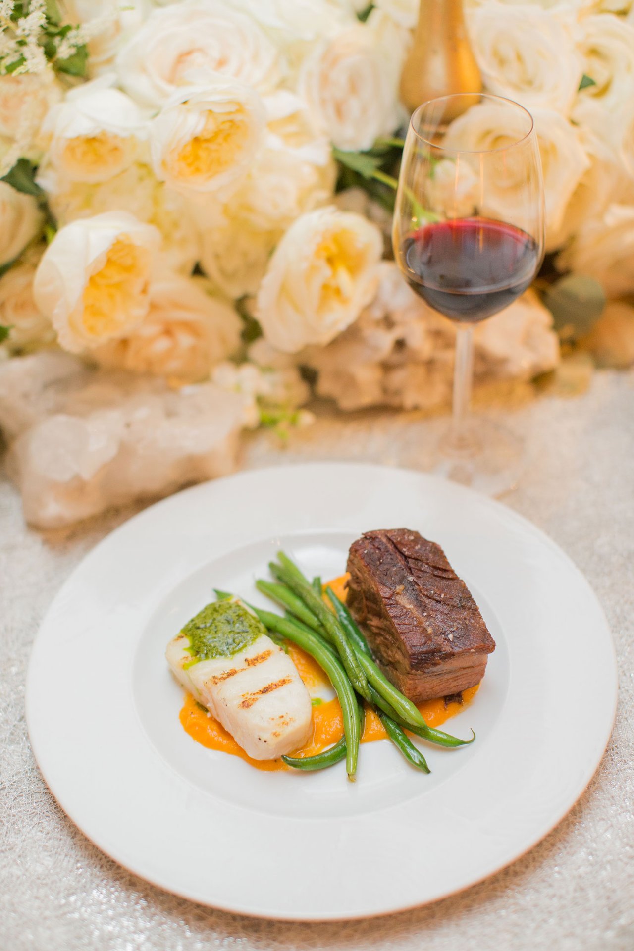 Grilled Halibut & Beef Short Ribs