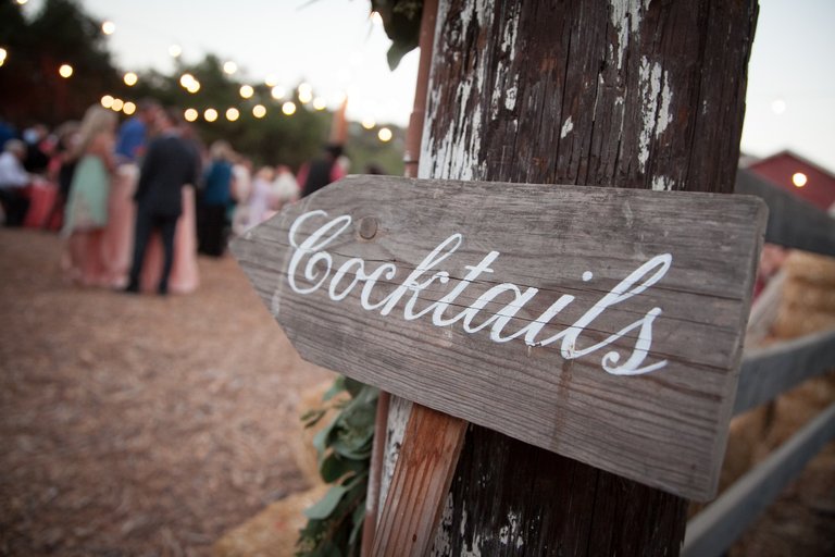 Wood Cocktails Sign