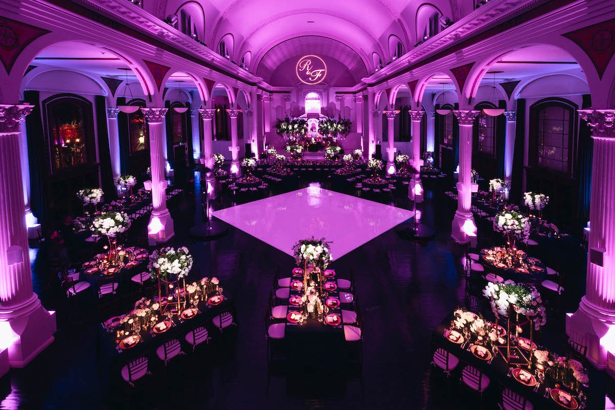 Purple Lighting in Vibiana Ballroom