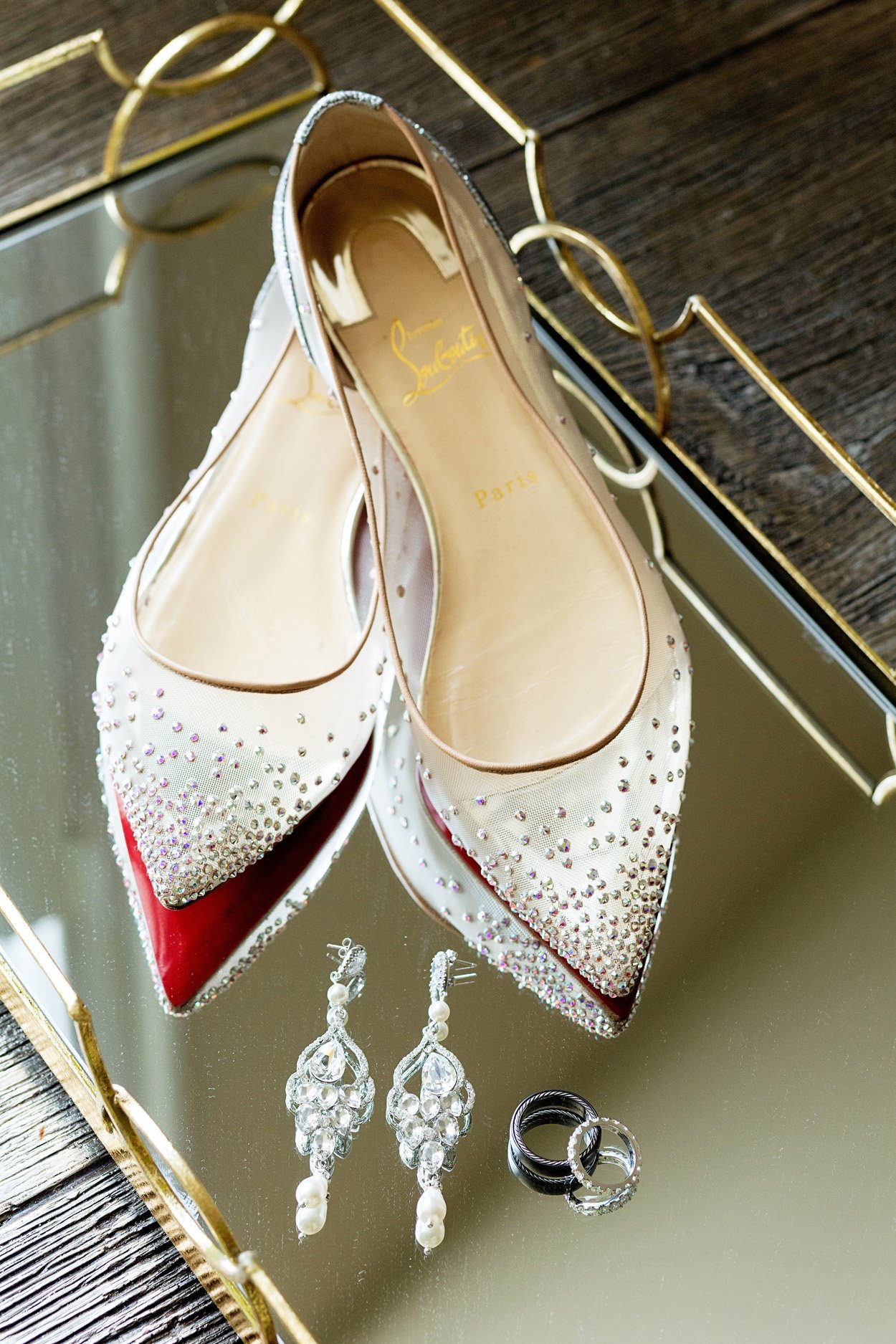 Sheer Shoes with Crystal Details