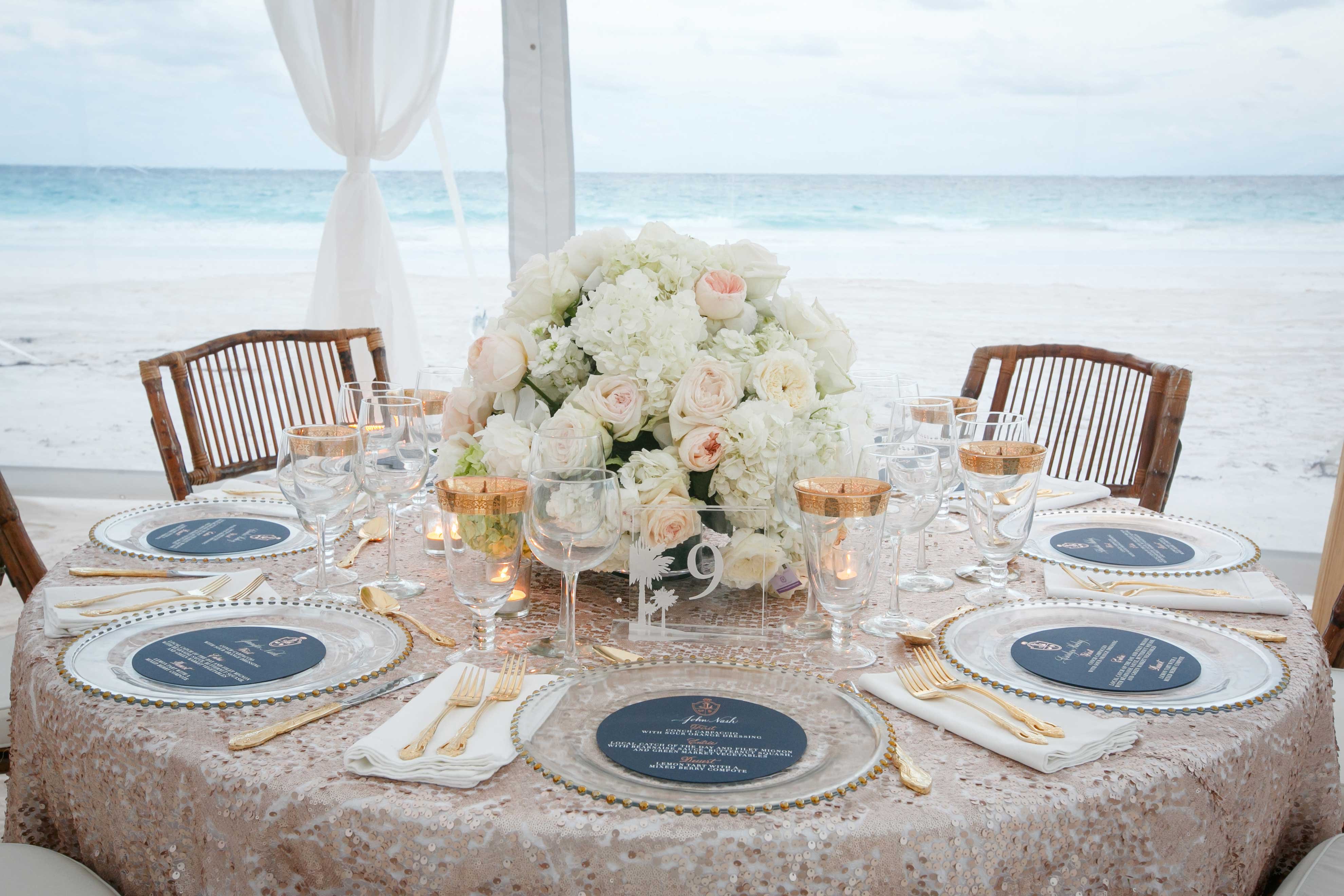 Island Wedding Tablescape